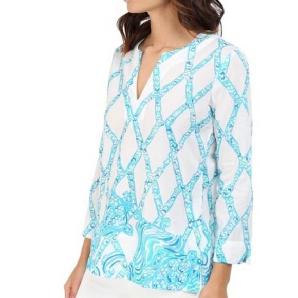 Lilly Pulitzer | Tops | Lilly Pulitzer Amelia Island Tunic Top Turtle ...